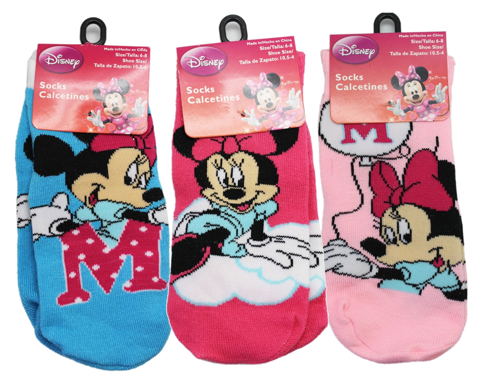 5pk Disney's Minnie Mouse Socks - Assorted color Minnie Mouse Girls ...