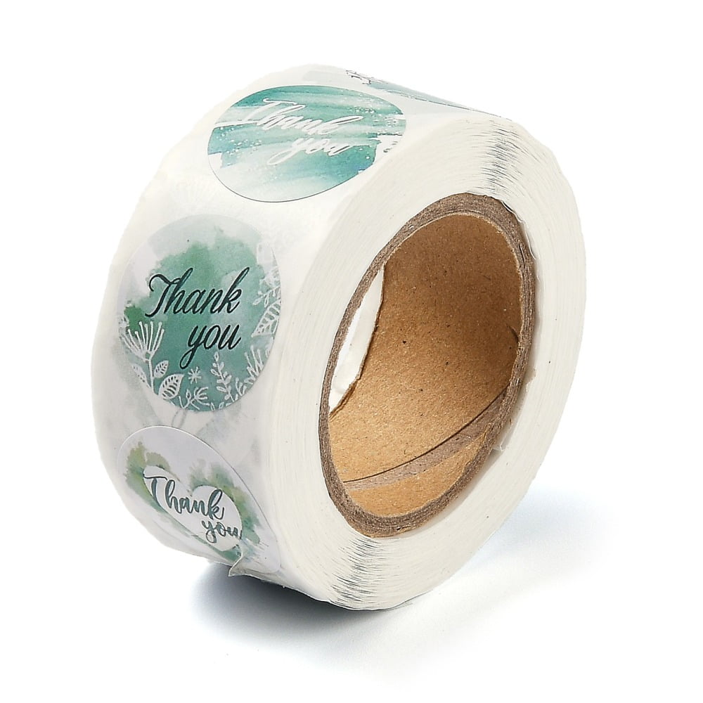 5rolls 1 Inch Thank You Theme Paper Stickers Self Adhesive Roll Sticker ...