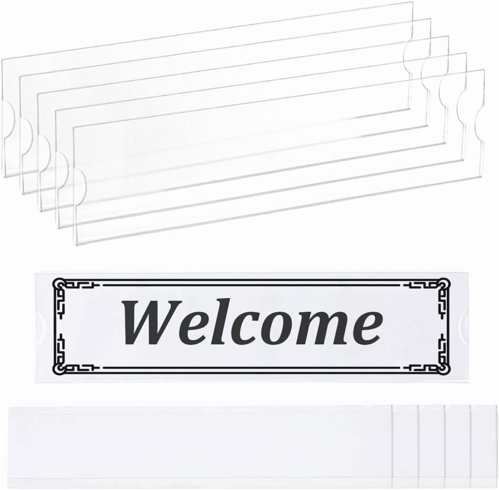5sets 5 Sets 7.95x2inch Acrylic Wall Name Plate Clear Office Door Mount ...