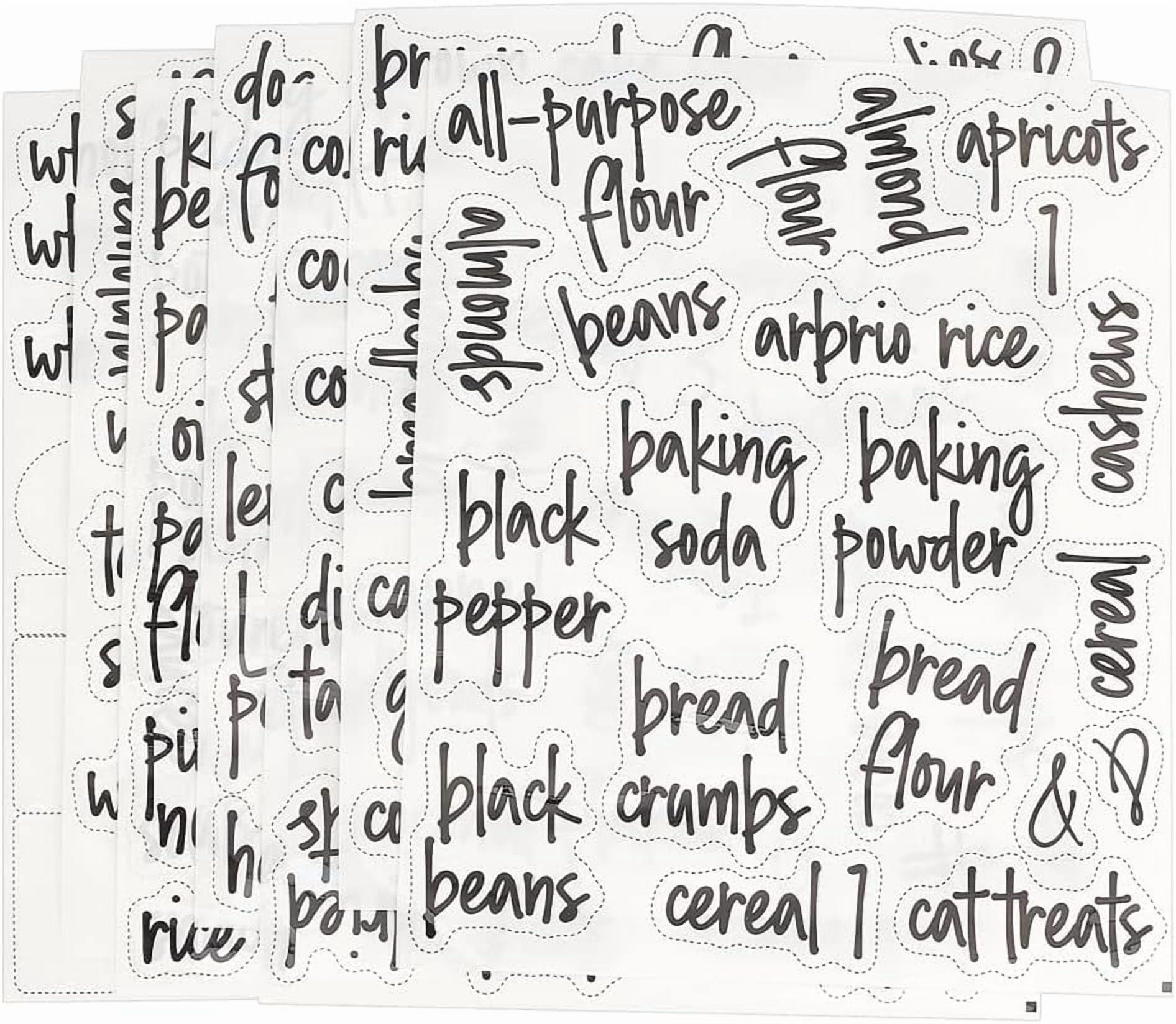 5sets Kitchen Pantry Labels for Food Storage Containers Water Resistant ...
