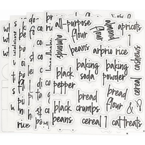 5sets Kitchen Pantry Labels for Food Storage Containers Water Resistant ...