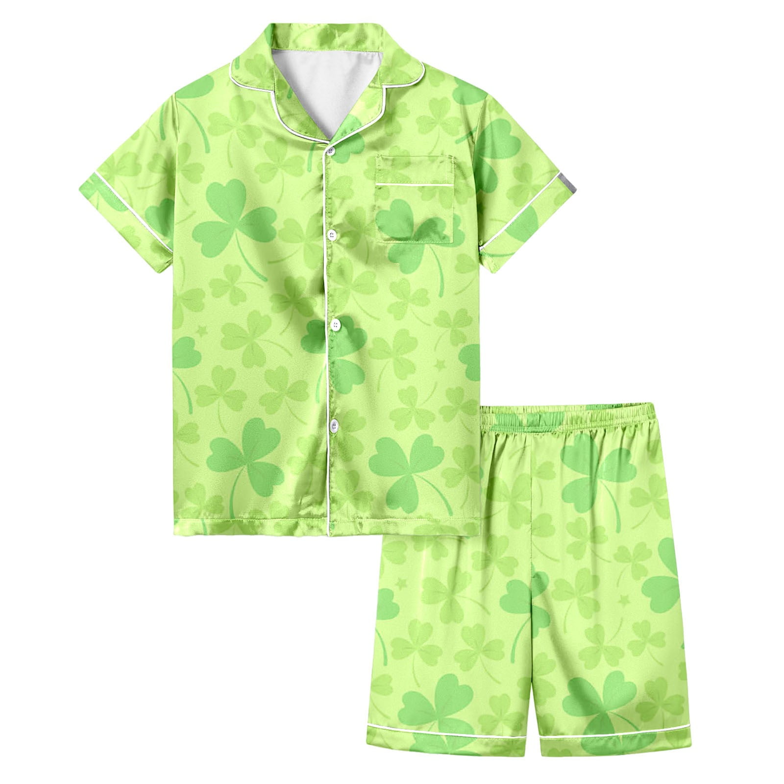 5t Girls Pajamas Sets St. Patrick's Day Lucky Irish Graphic Long Sleeve ...