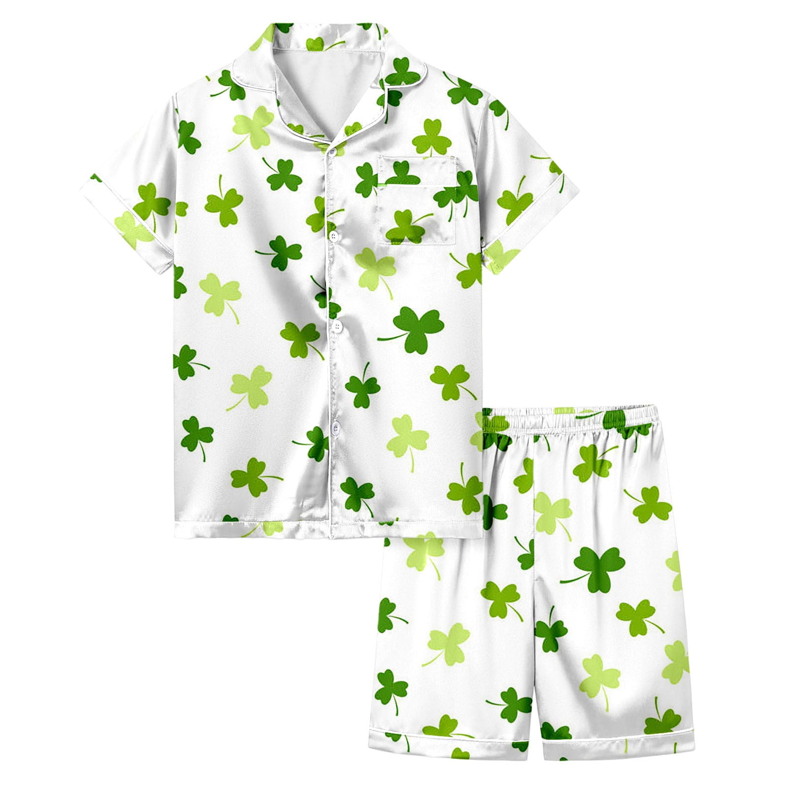 5t Girls Pajamas Sets St. Patrick's Day Lucky Irish Graphic Long Sleeve ...