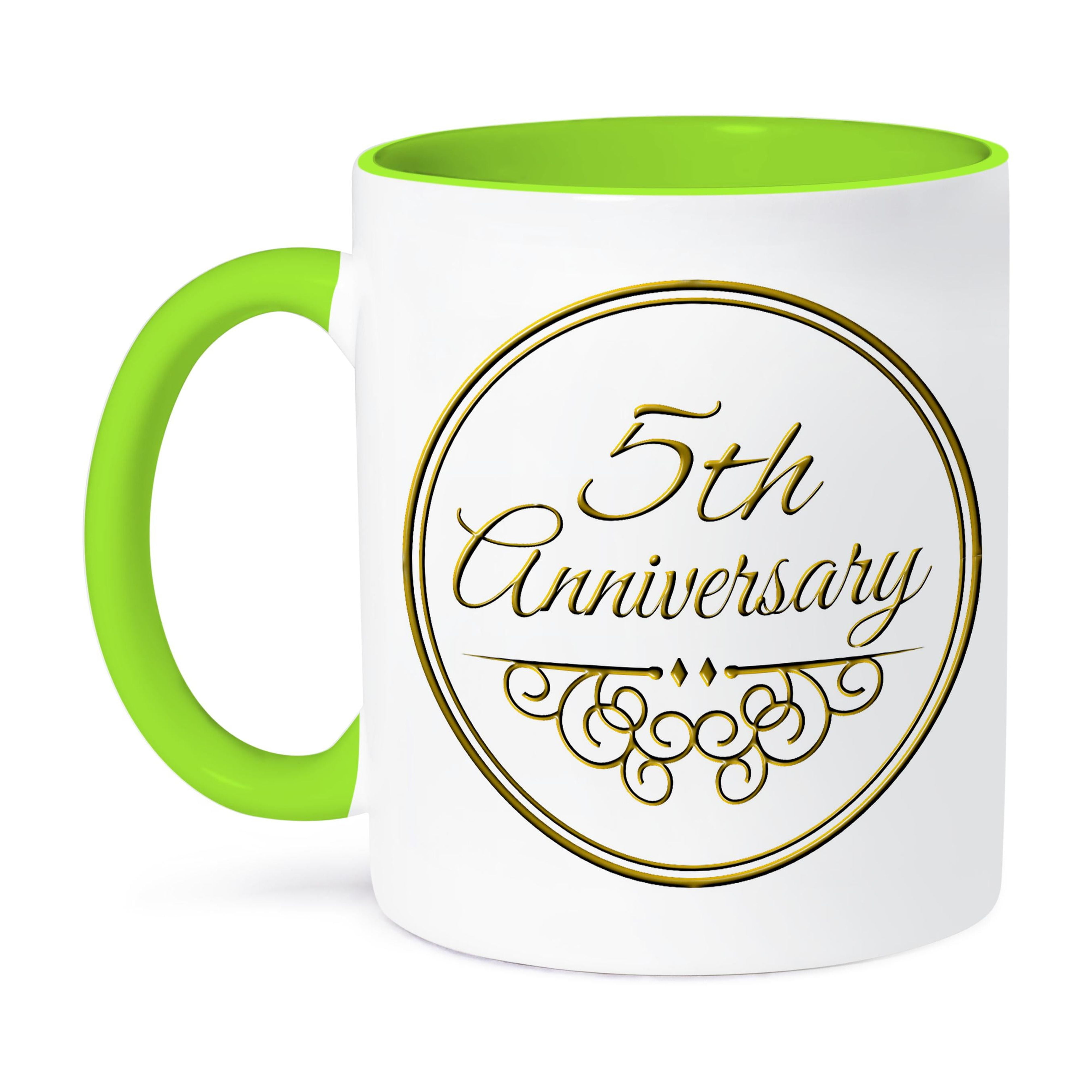 3dRose, Gift For 5th Anniversary - Gold Text For Celebrating Wedding ...