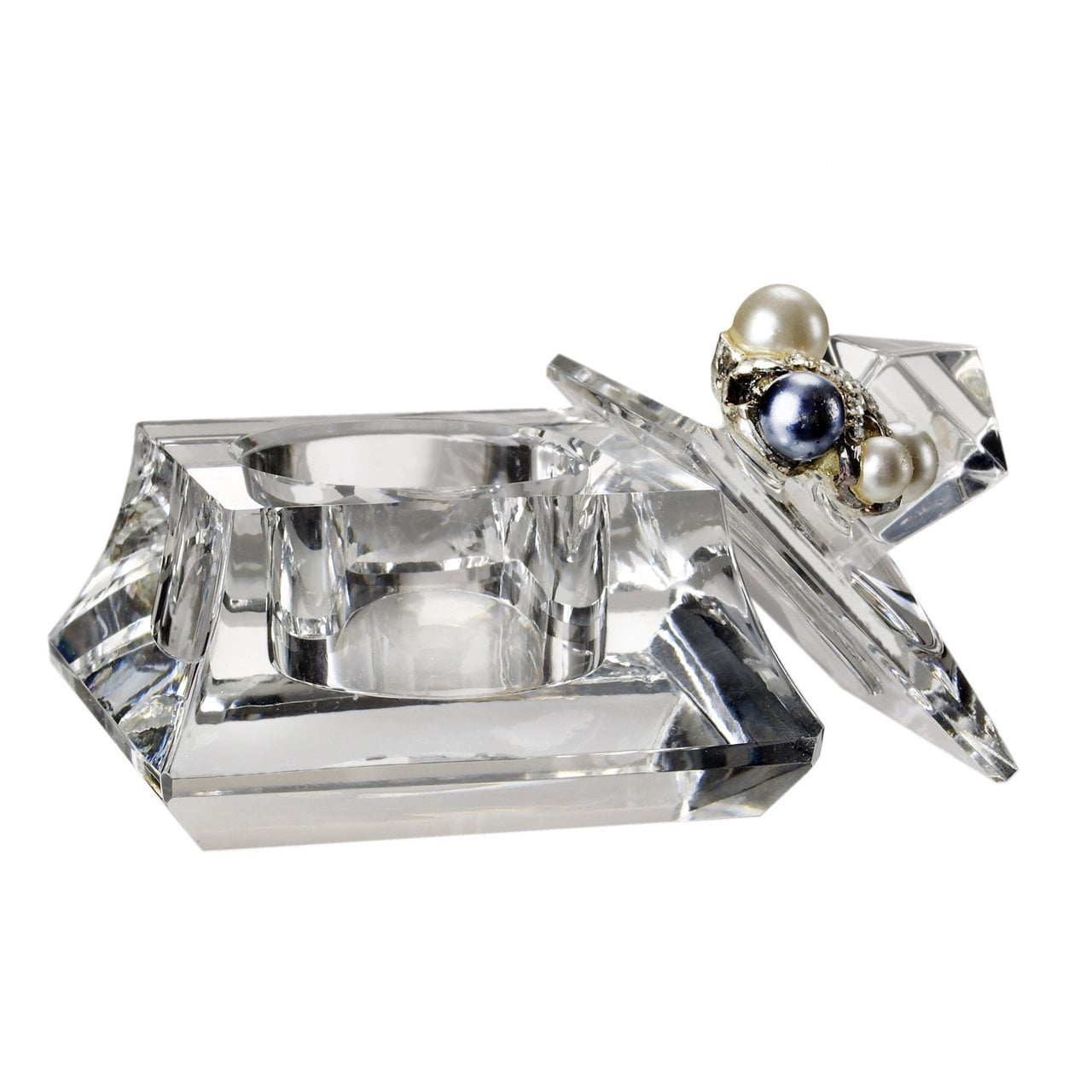 5th Avenue Collection 24 Percent Crystal Trinket Box with Pearls ...