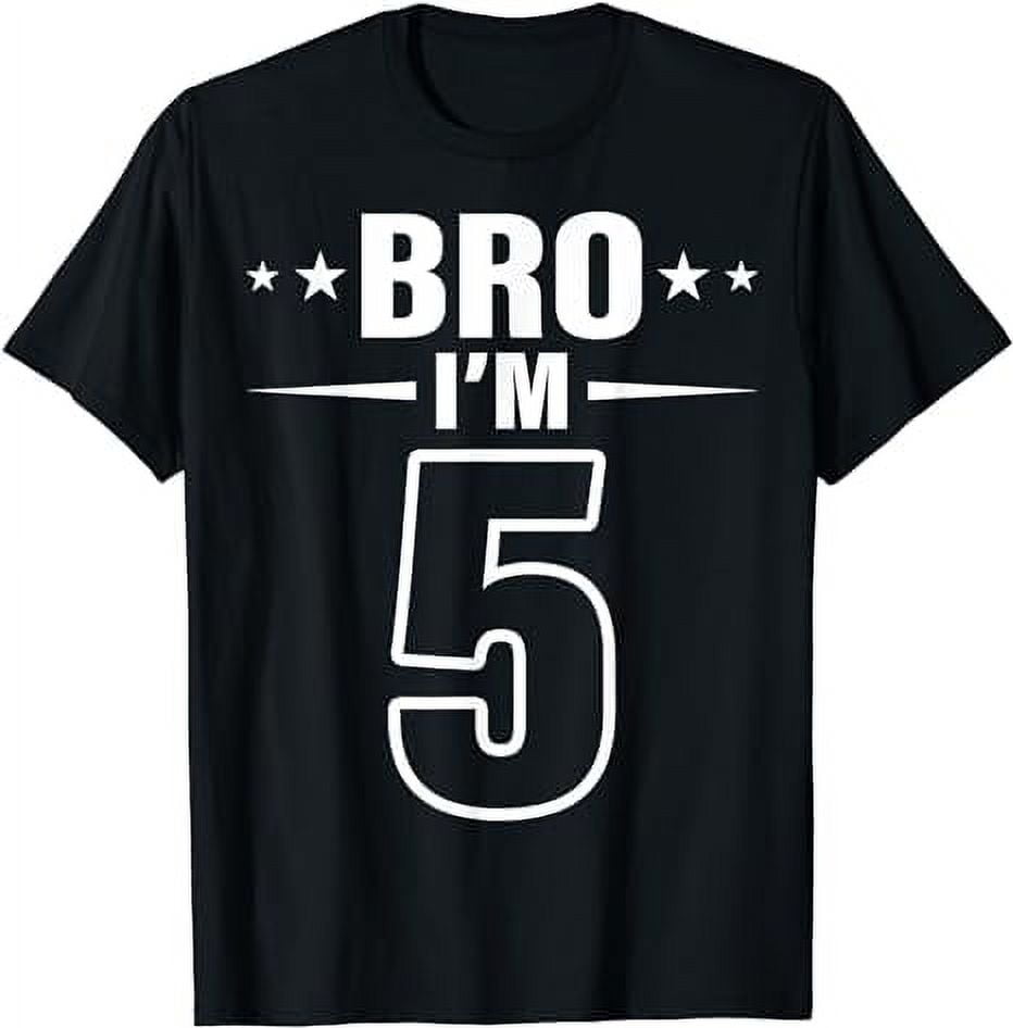 5th Birthday Boy Bro I’m 5 Year Old Fifth Birthday Party T-Shirt ...