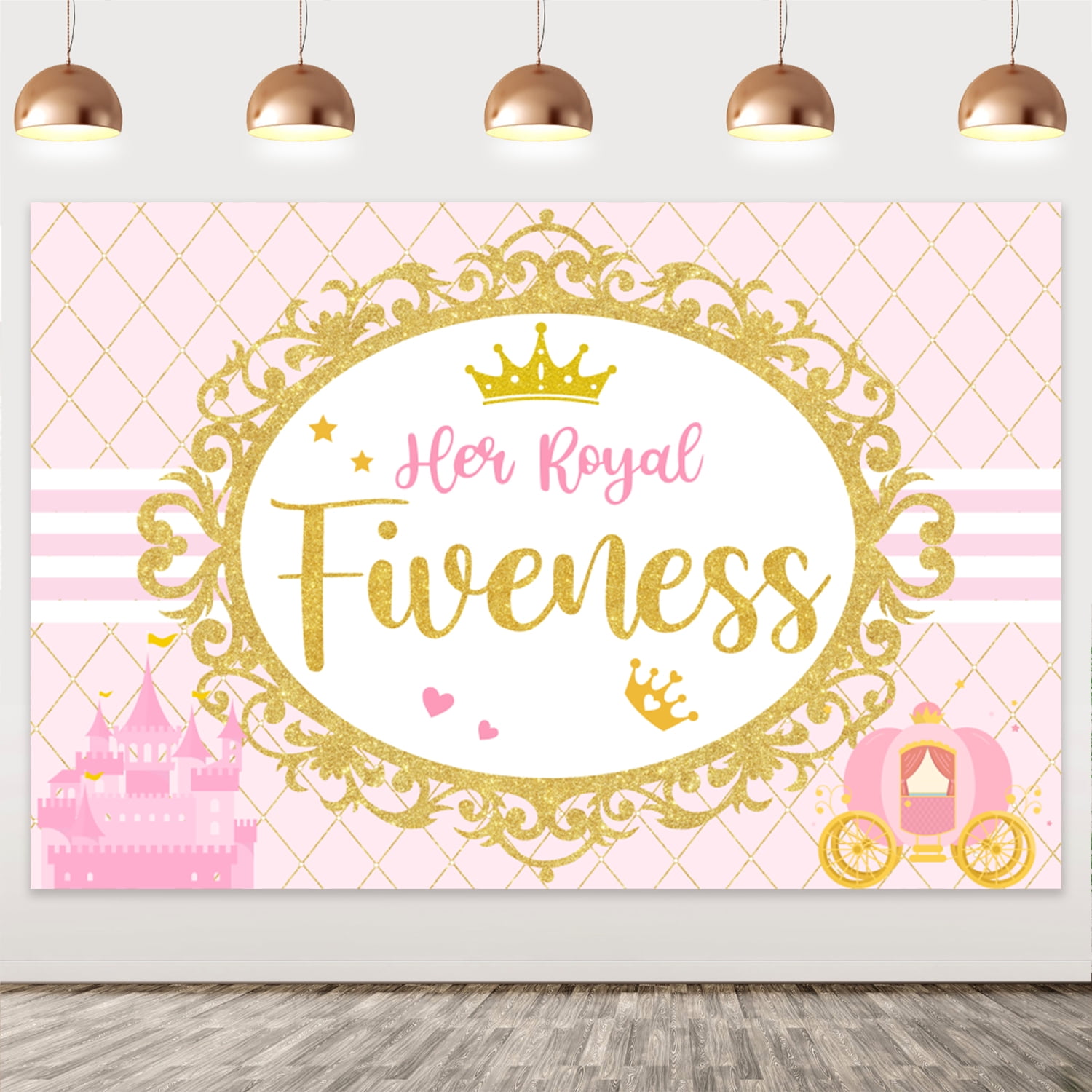 5th Birthday Decorations for Girl Her Royal Fiveness Birthday Backdrop ...