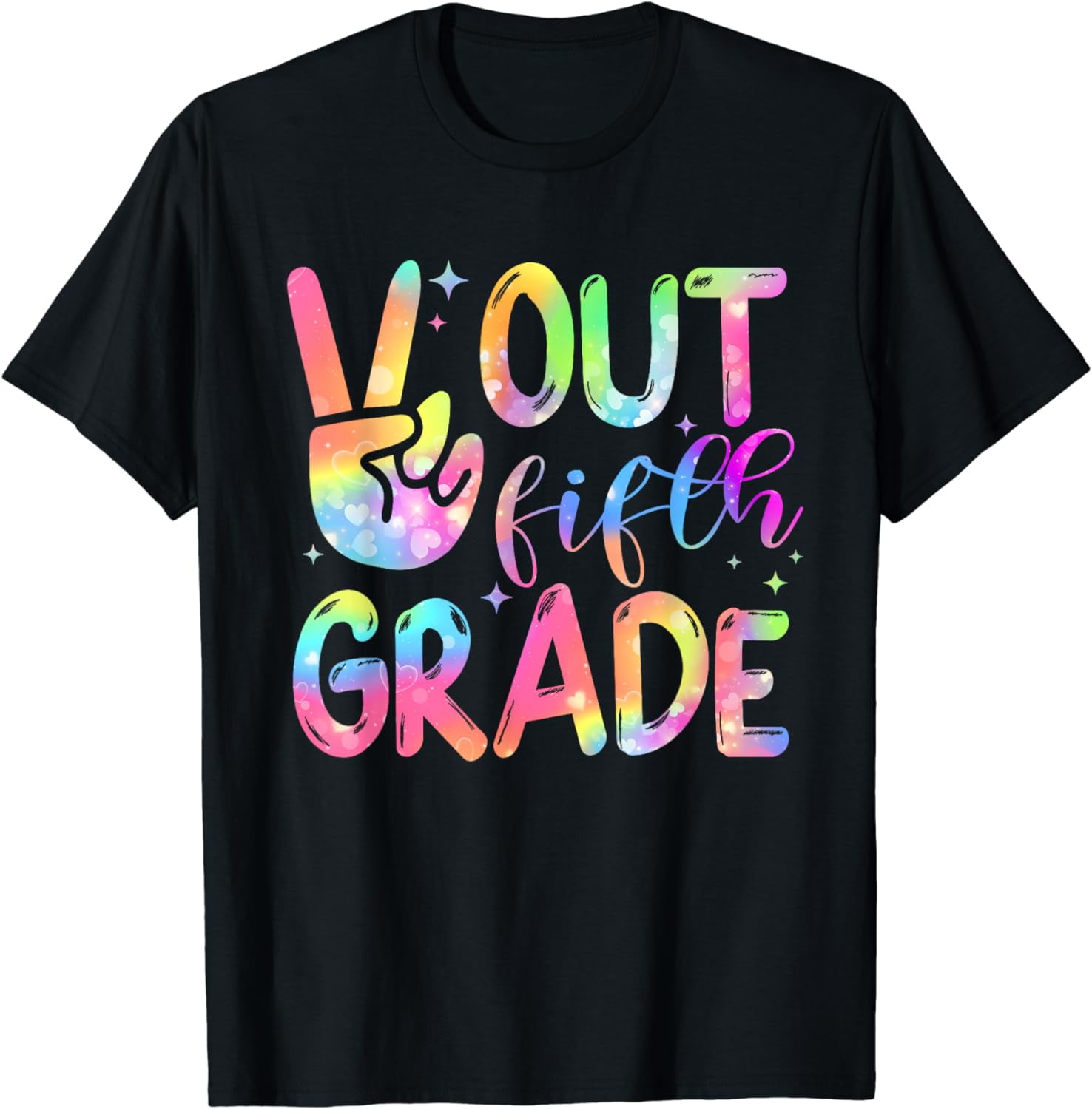 5th Fifth Grade Peace Out Tie Dye Happy Last Day Of School T-Shirt ...