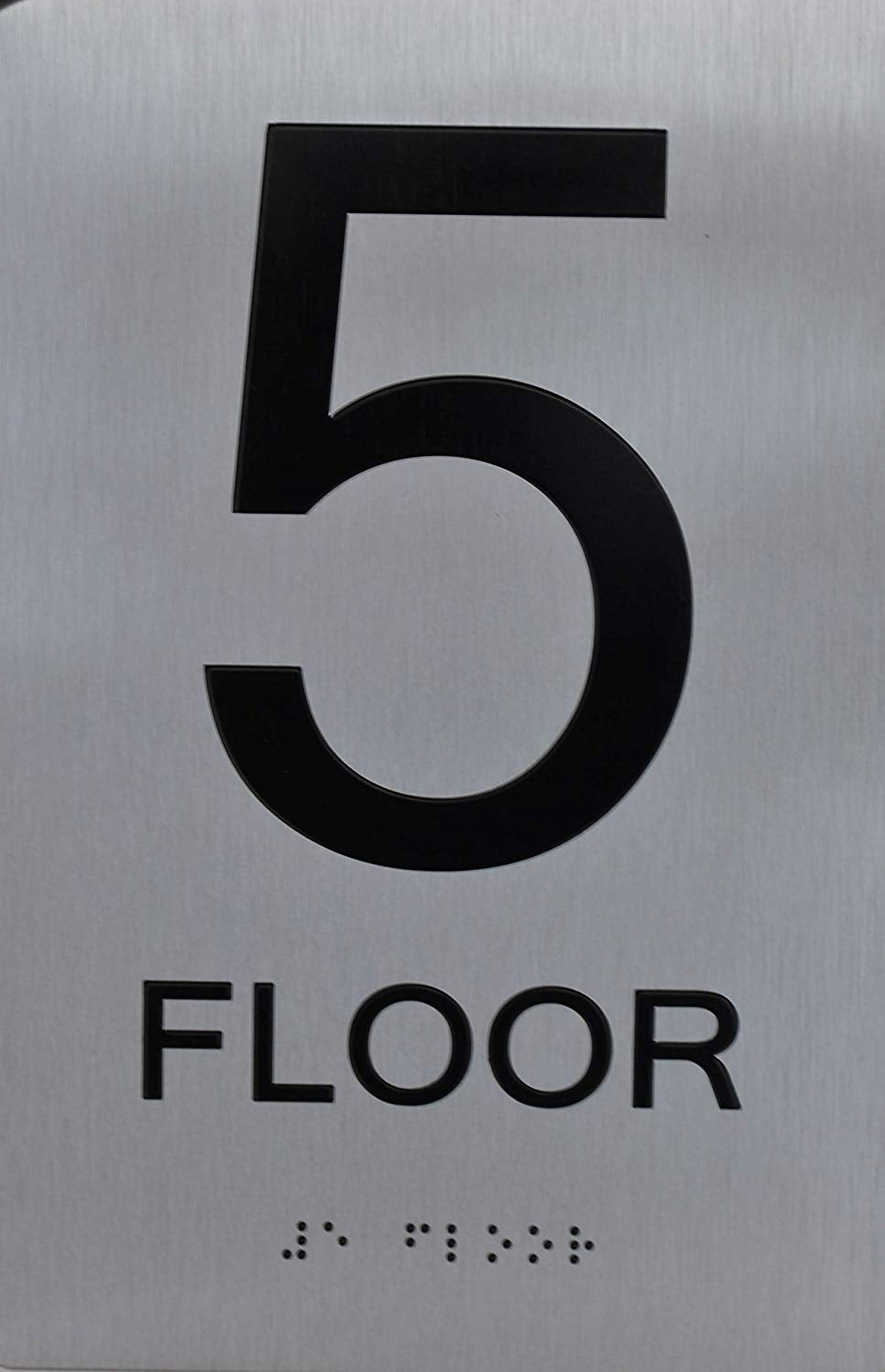 5th Floor SIGN -(Aluminium, Brush Silver,size 6x9) The sensation line ...