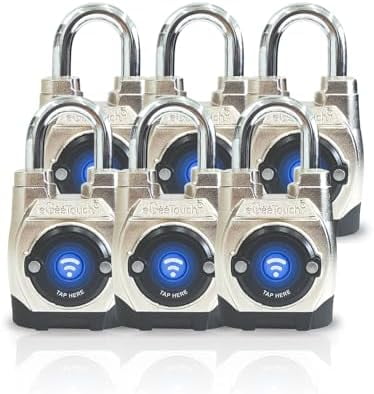 5th GEN Outdoor Smart Padlock – (Pack of 6, Short Shackle) Keyless ...