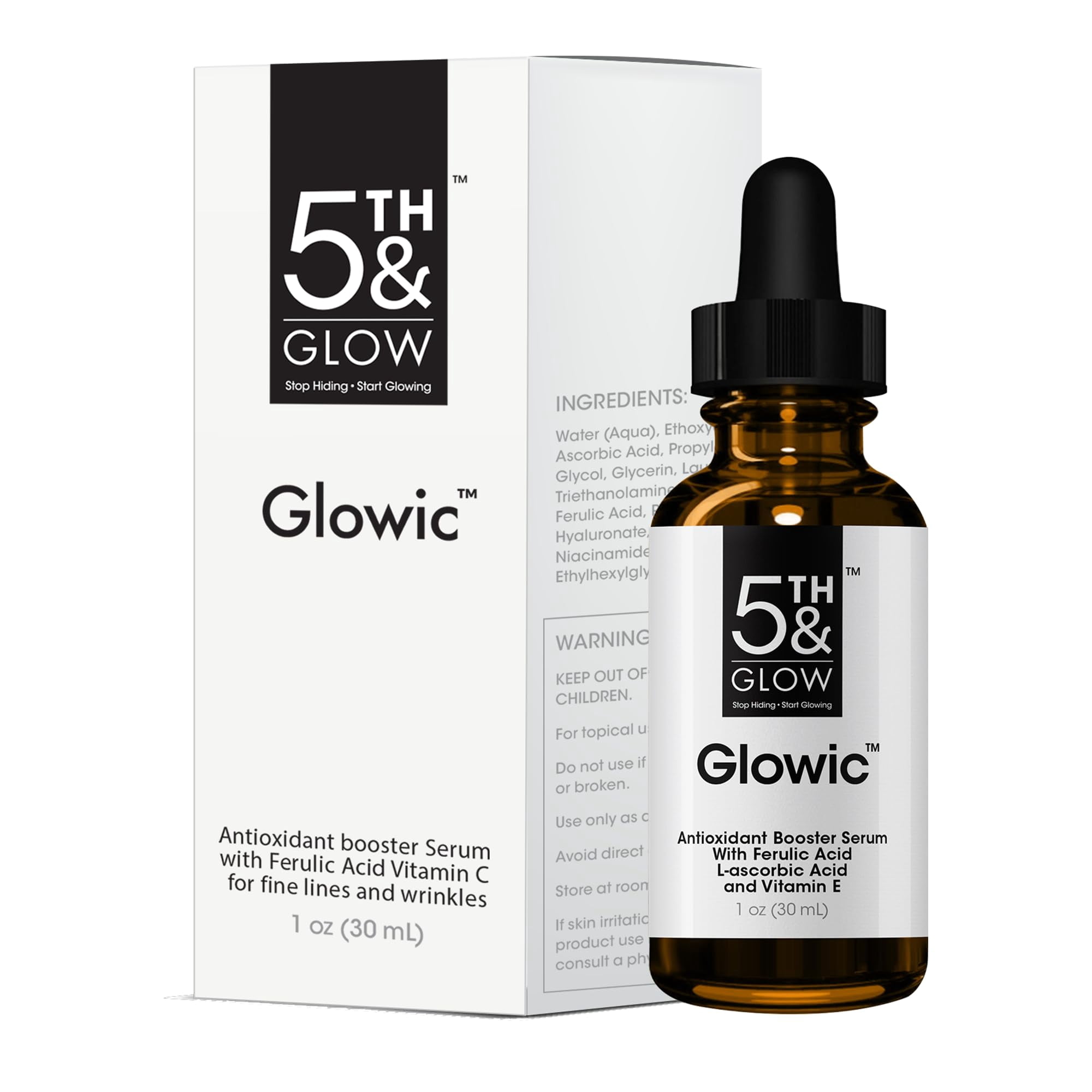 5th & Glow Glowic BCA3 Anti-Aging Serum for Women - Antioxidant Serum ...