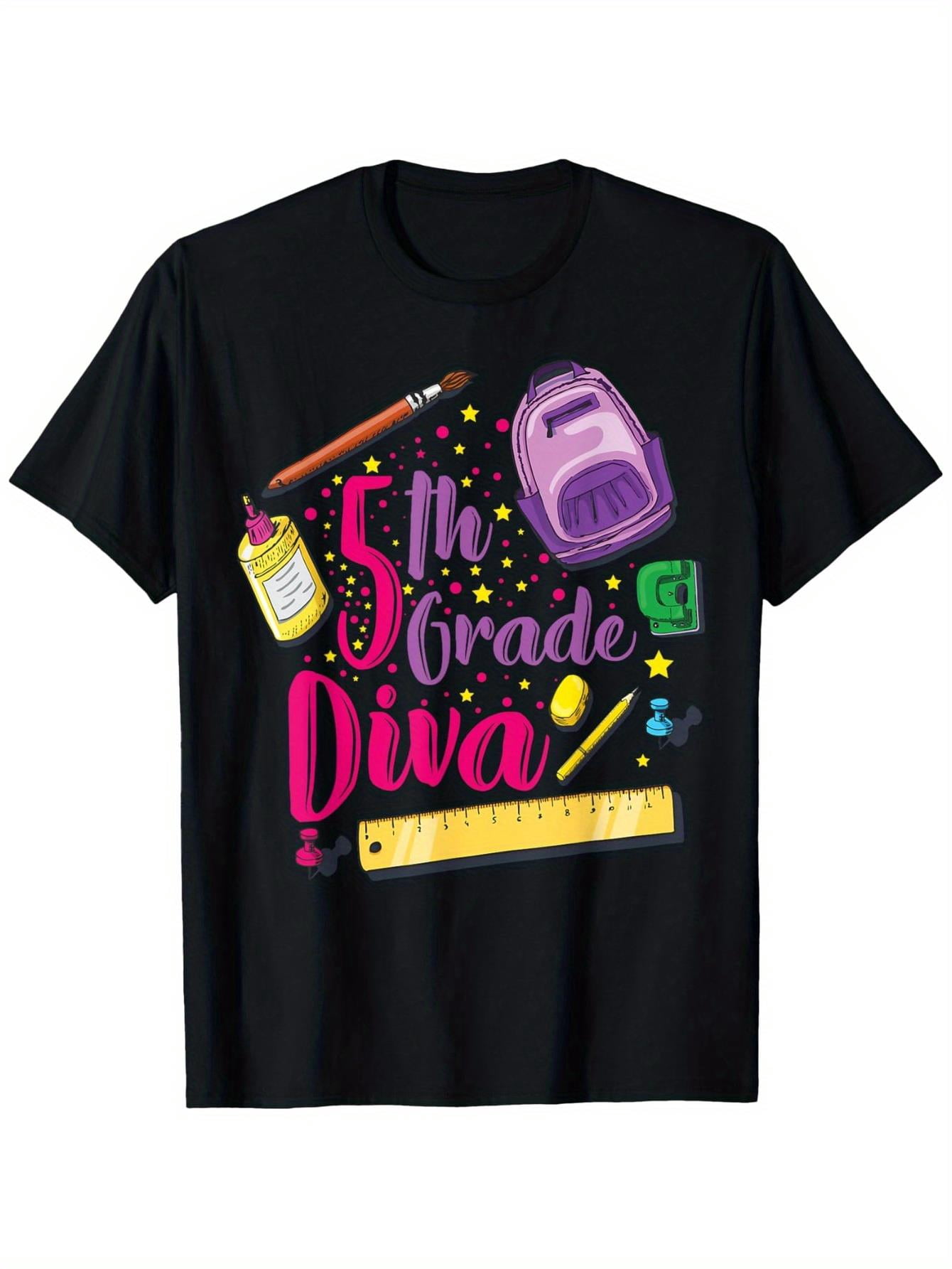 5th Grade Diva Shirt First Day of School Girl Clothes Gift boys girls T ...