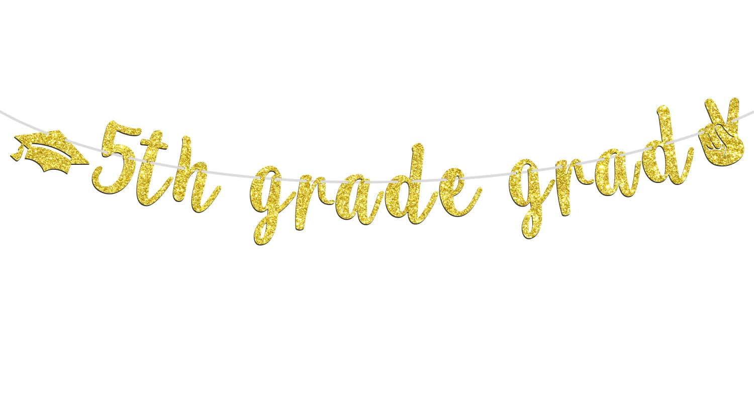 5th Grade Grad Banner, Congrats Grad/Fifth Grade Graduate, 2024 ...