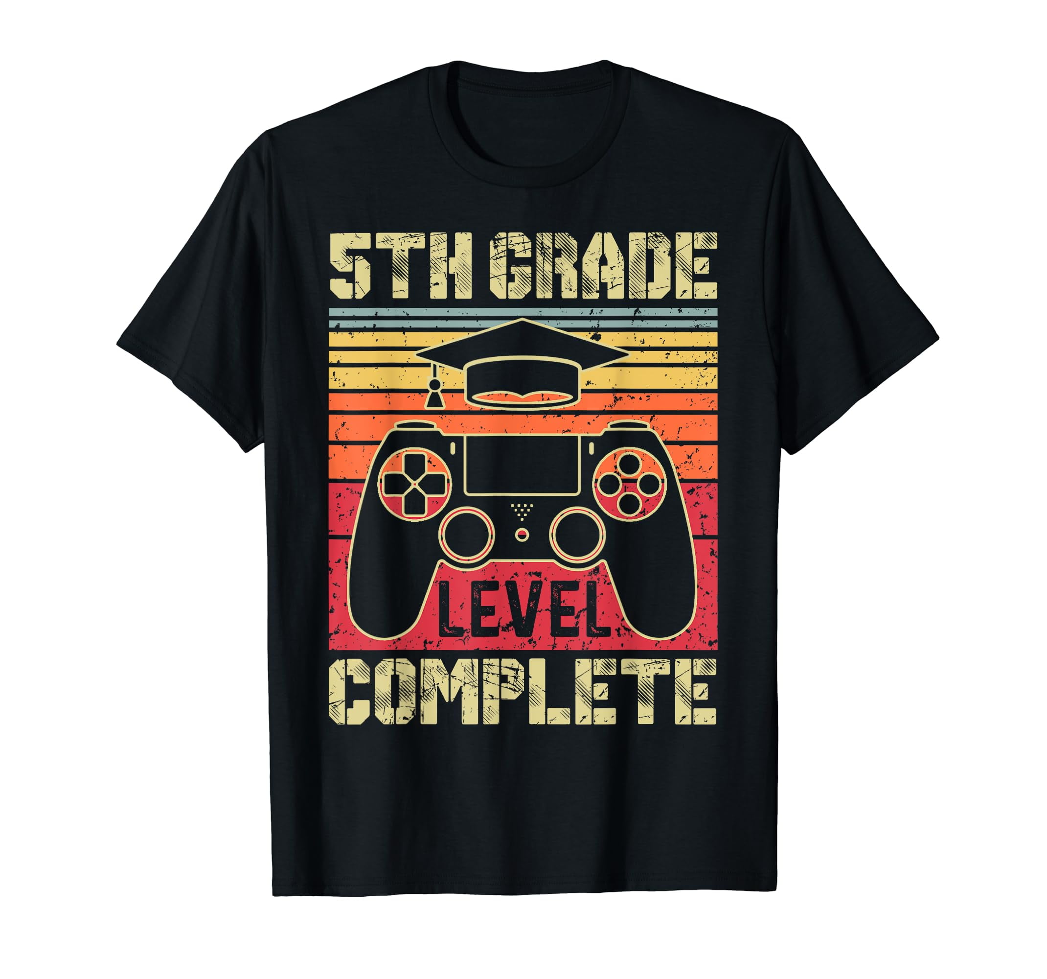 5th Grade Level Complete Gamer Class Of 2023 Graduation T-Shirt Vintage ...