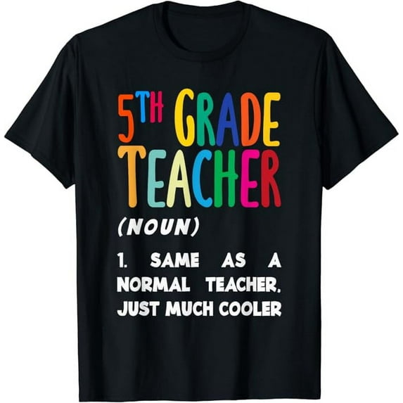 5th Grade Teacher Fun Definition Colorful Typography Vintage Back To ...