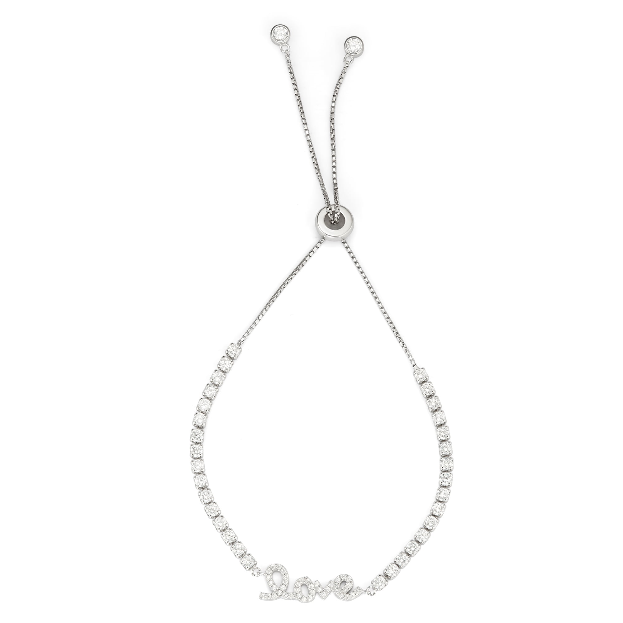 5th & Main Women's Sterling Silver Drawstring Tennis Bracelet with ...