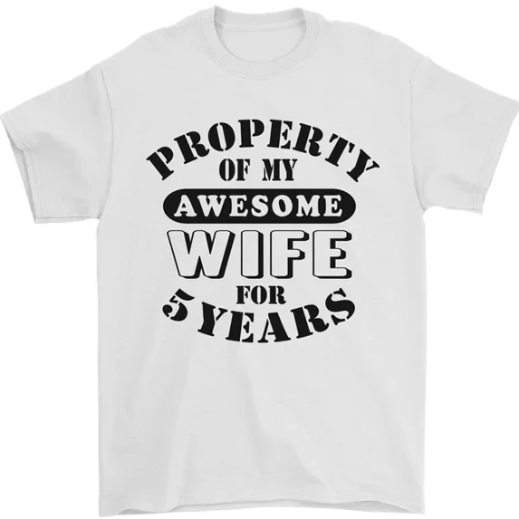 5th Wedding Anniversary 5 Year Funny Wife T-Shirt - Walmart.com