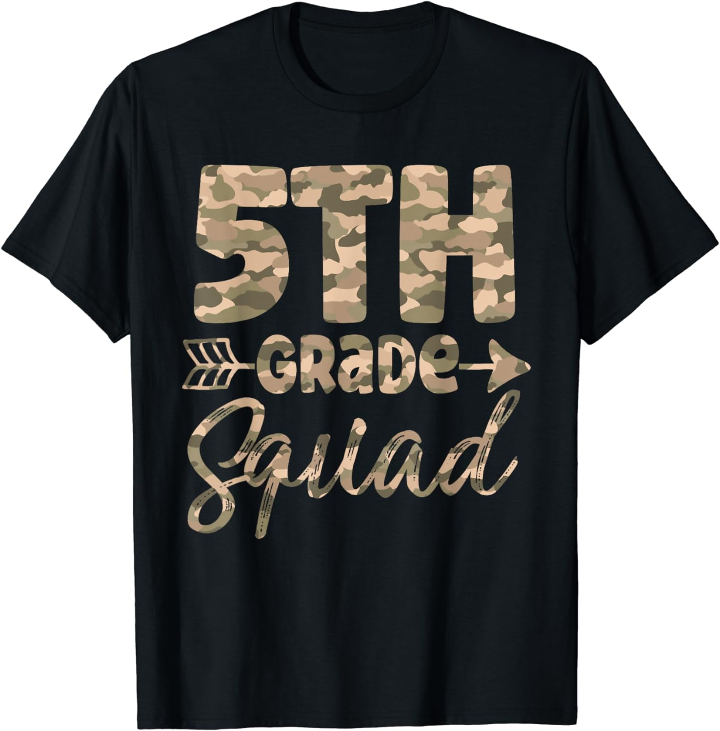 5th grade Camo teacher team Fifth grade squad girls boys T-Shirt ...