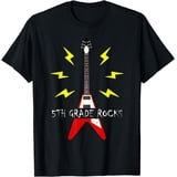 5th grade Rocks Guitar Music Back To School Kids Teachers T-Shirt ...