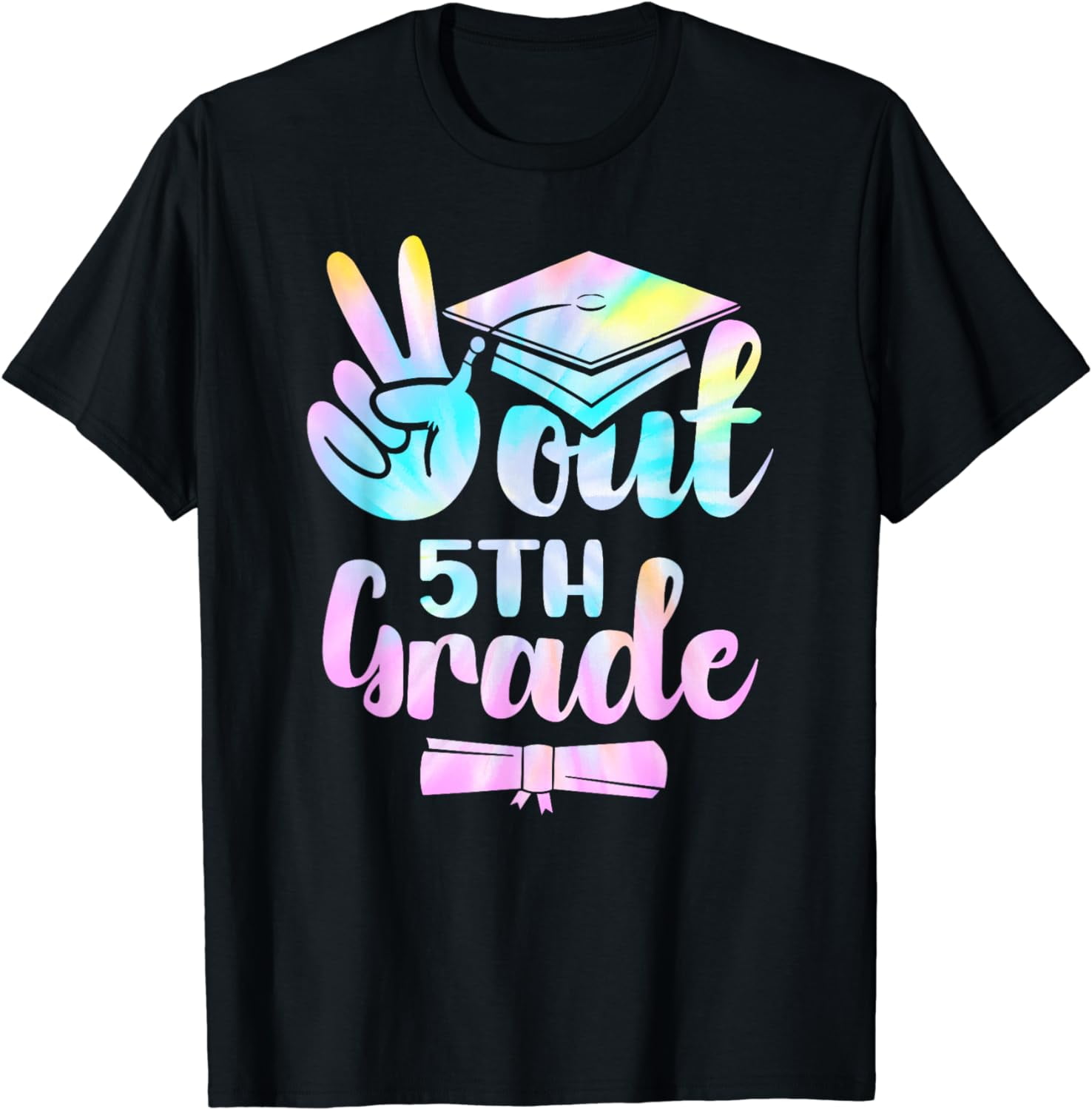 5th grade graduation shirt Peace out 5th grade tie dye kids T-Shirt ...