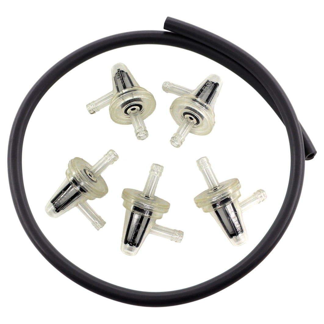 5x 1/4" Gas Right Angle Fuel Filter 90 Degree For Motorcycle Yamaha ATV ...