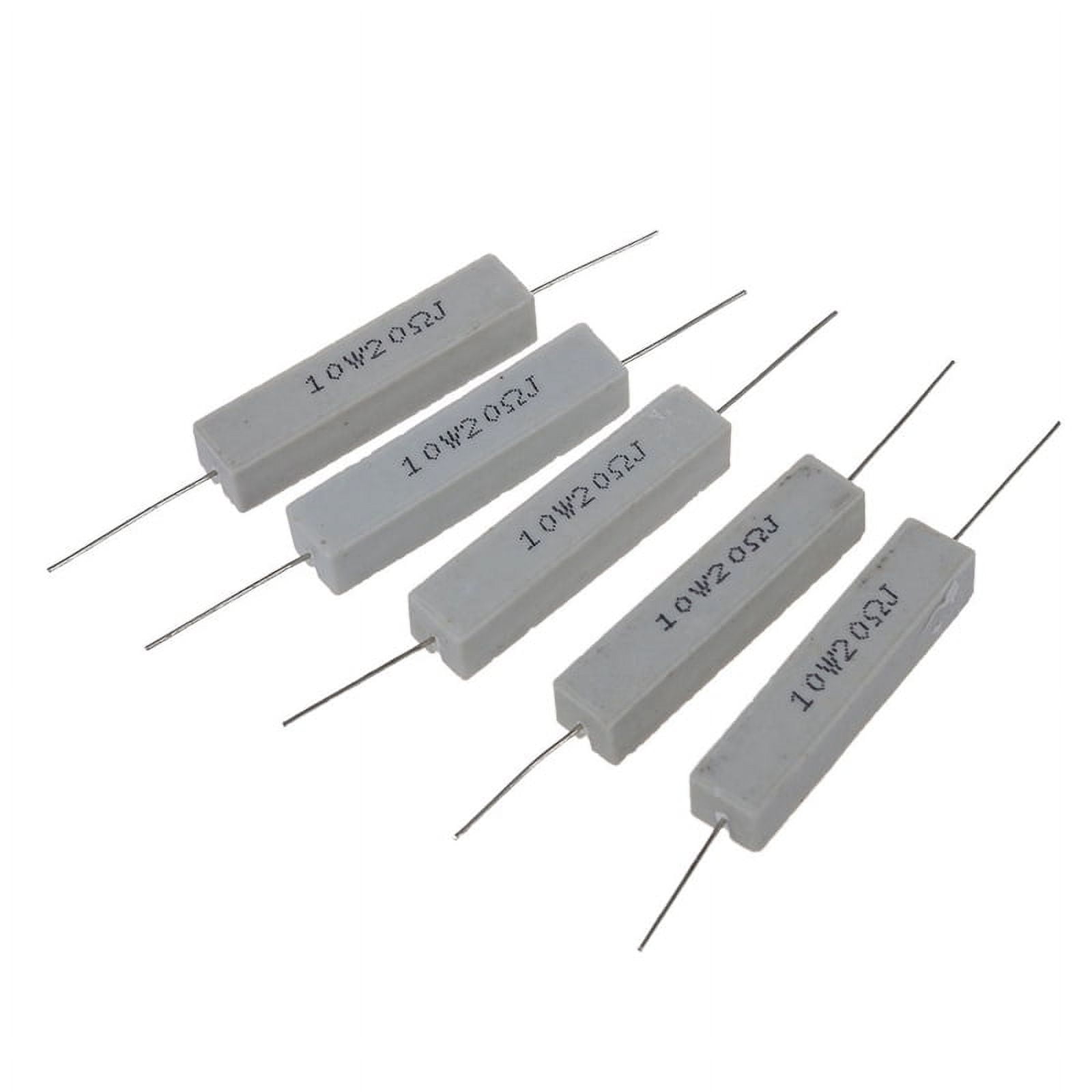 5x 10W 20 Ohm 5% Wirewound Ceramic Cement Resistor 10 Watt - Walmart.com