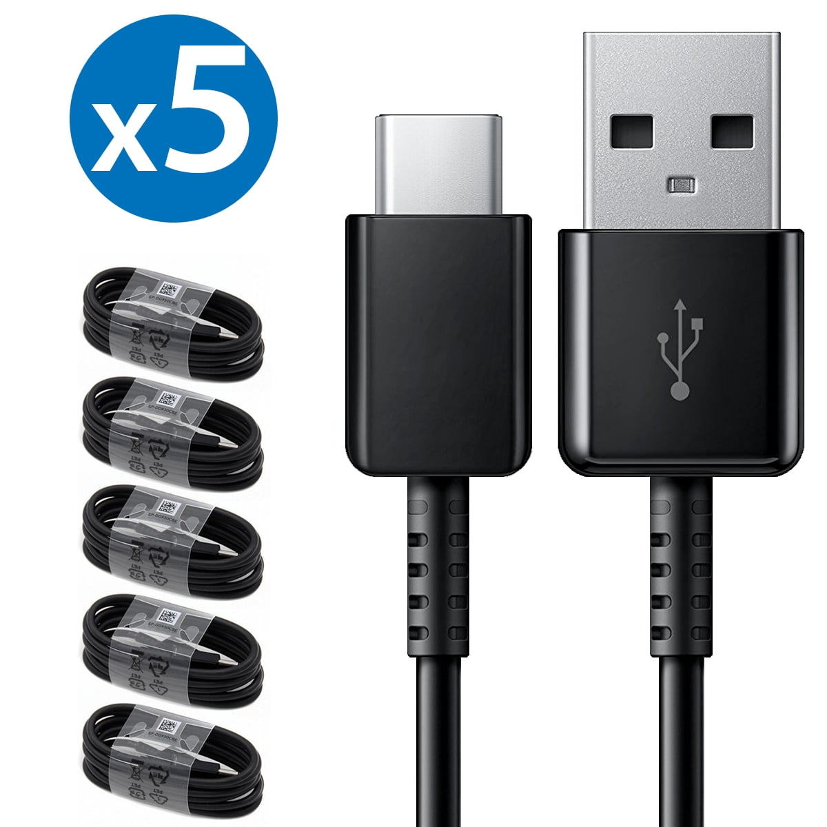 5x 6FT USB Type C Cable Fast Charging Cable USB-C Type-C 3.1 Data Sync Charger Cable Cord For ...