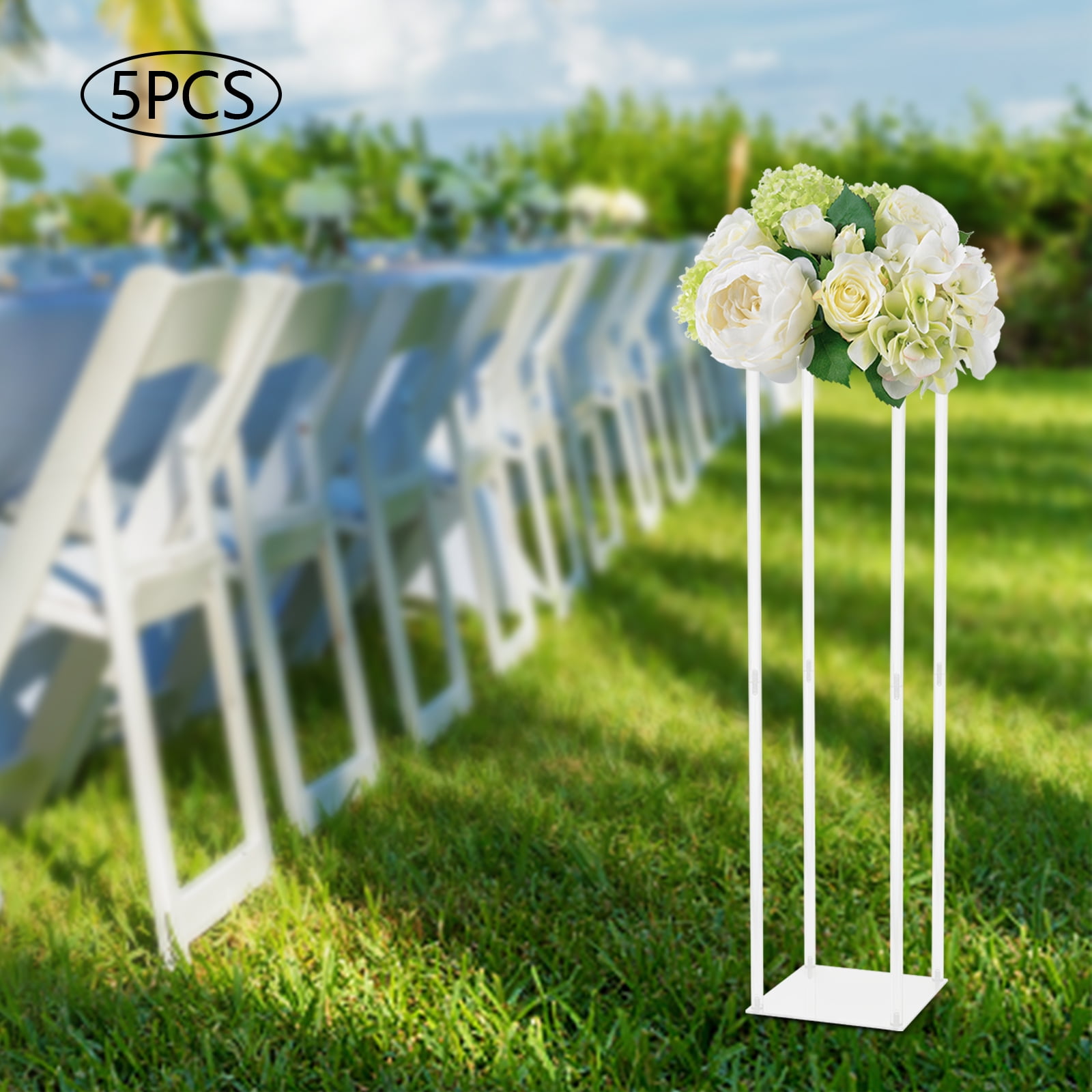 5x Acrylic Flower Stand Wedding Centerpieces Table Top Decor Clear ...