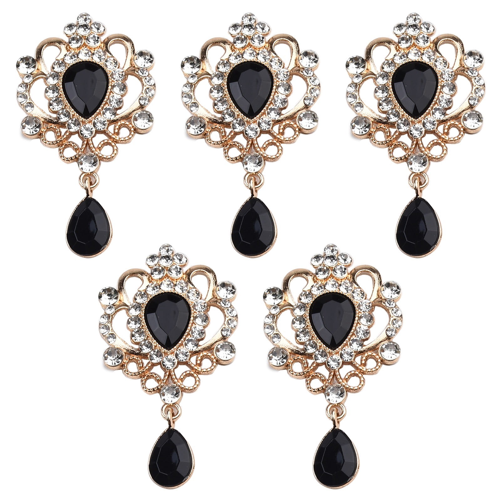 5x Alloy Water Diamond Accessorie Acrylic Water Droplet Pendant Jewelry ...
