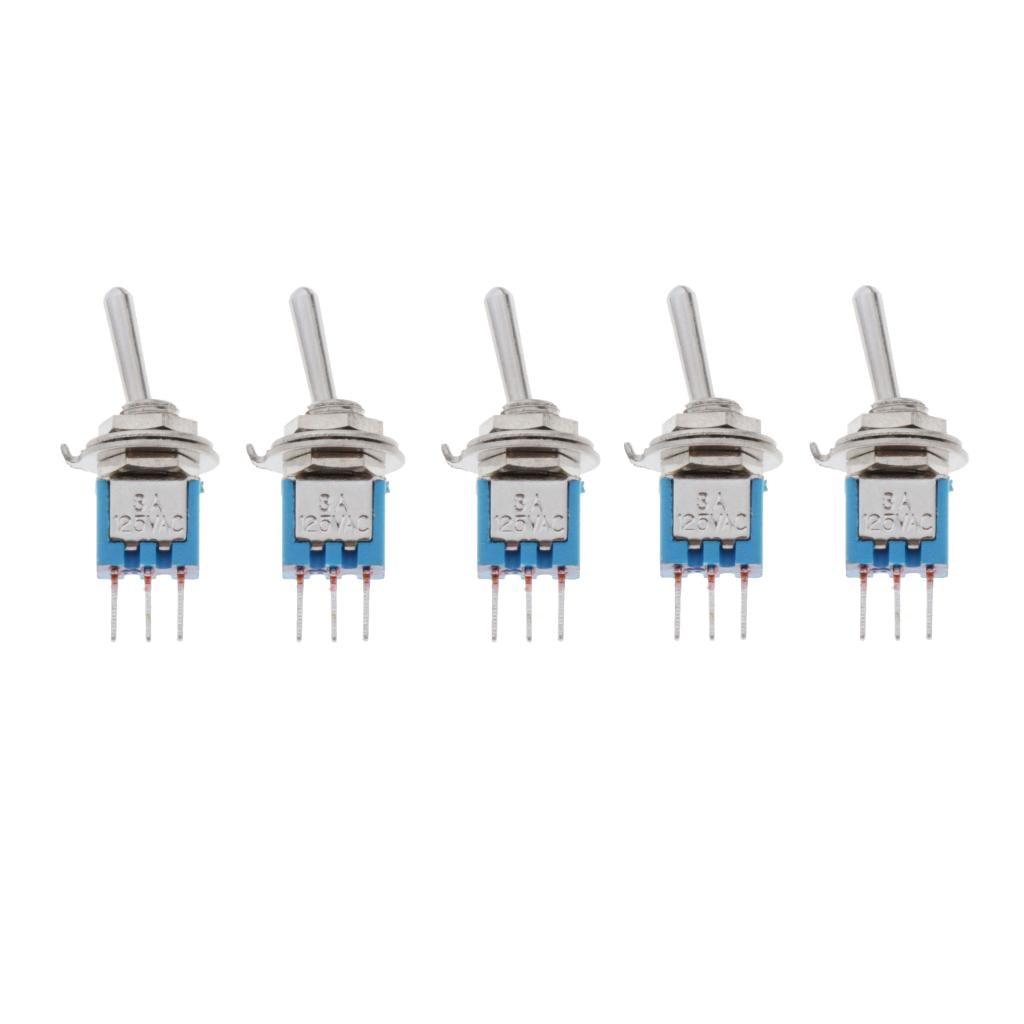 5x Blue Stainless Steel Toggle Switch Metal Rocker Switches - Walmart.com