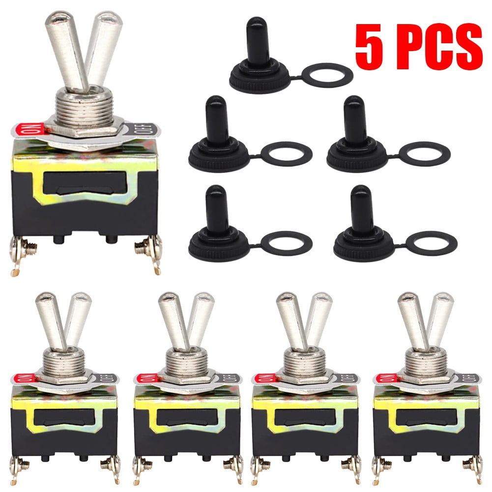 5x Car Boat Toggle Switch 12V ON OFF Car Flick Dash Light Marine 12 ...