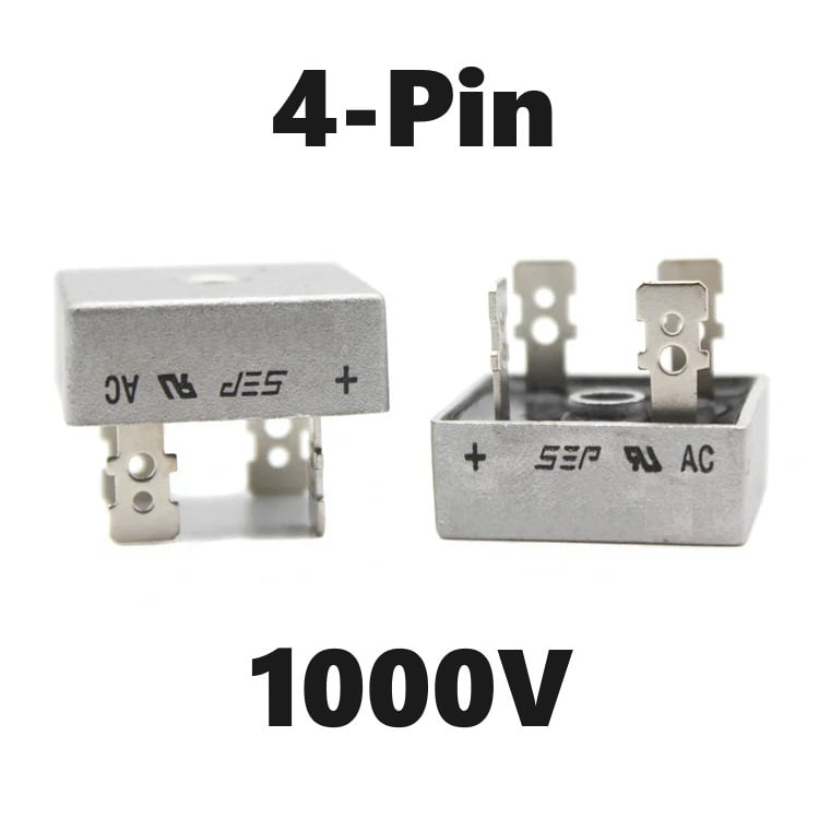 5x Diode Bridge Rectifier 1000V 4-Pin AC-DC Single Phase Metal 15A/25A ...