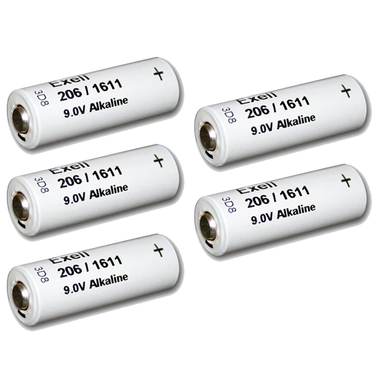 5x Exell 206A Alkaline 9V Battery 110mAh NEDA 1611, H-7D, H-6D ...
