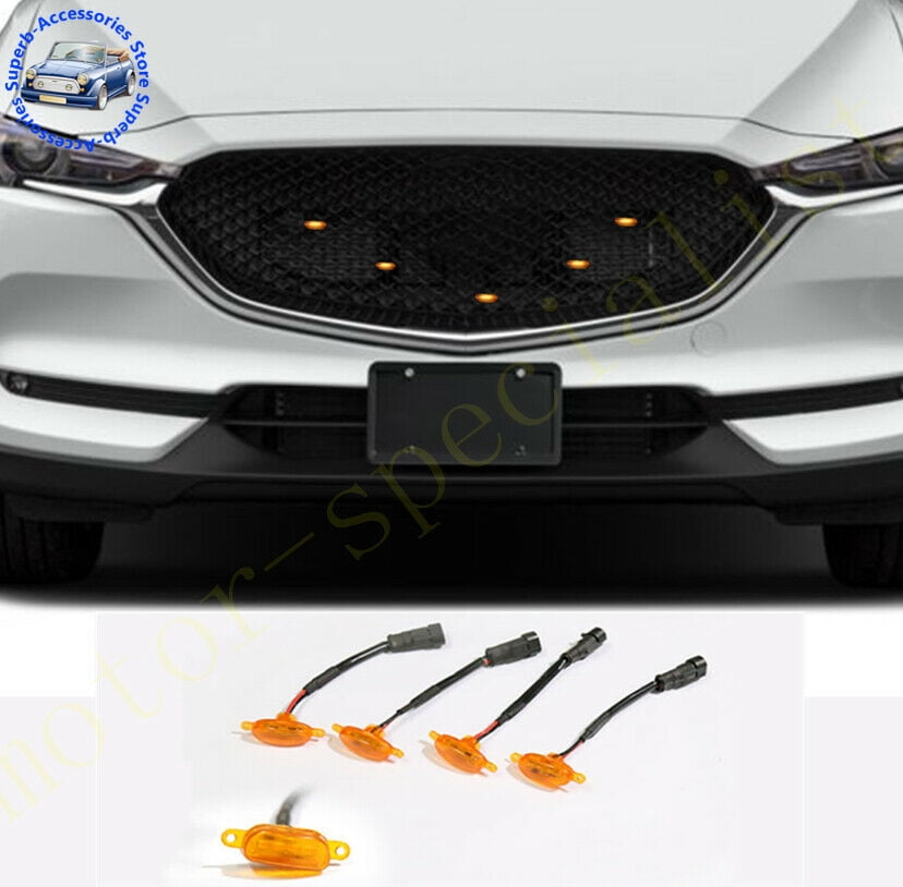 5x Front Grille LED Amber Light Raptor Style Grill Trim for Mazda CX~5 ...
