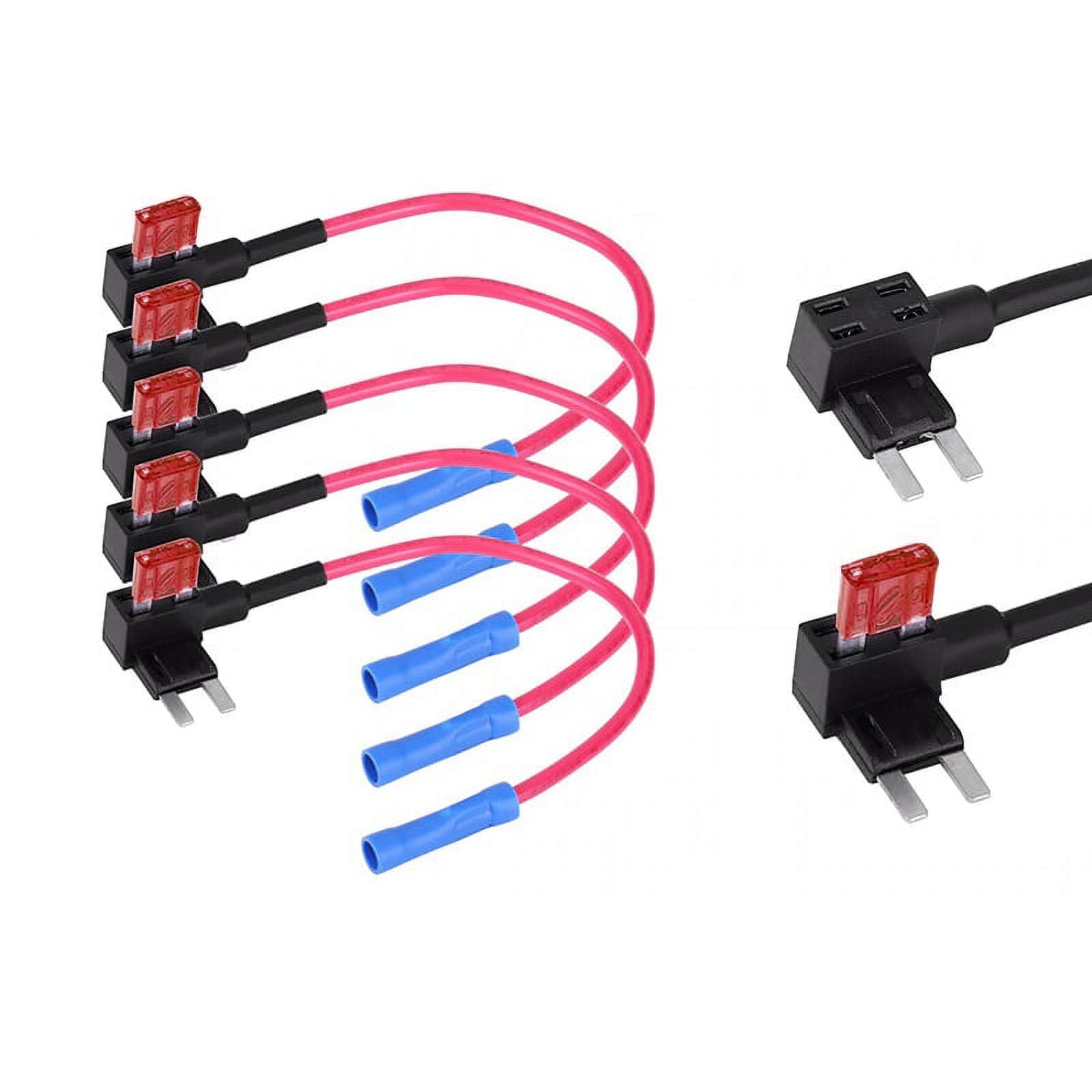 5x Fuse Tap Adapter Mini Blade APM ATM Small Holder Splitter Car ...