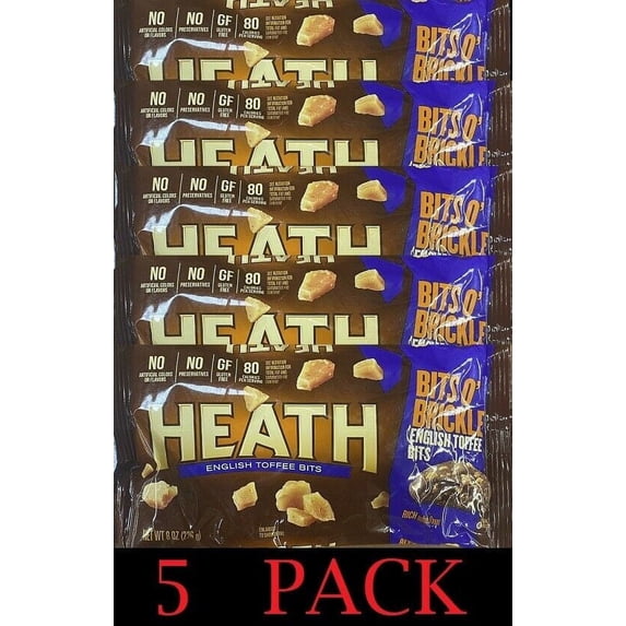 5x HEATH English Toffee BITS O' Brickle Premium Baking Chips 8 oz Bag ...
