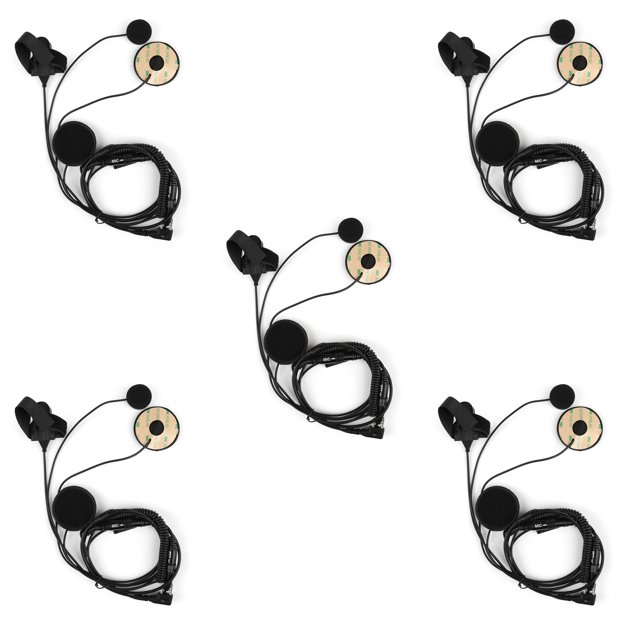 5x Helmet Tactical Motorcycle Race Headset PTT For Kenwood Baofeng Two ...