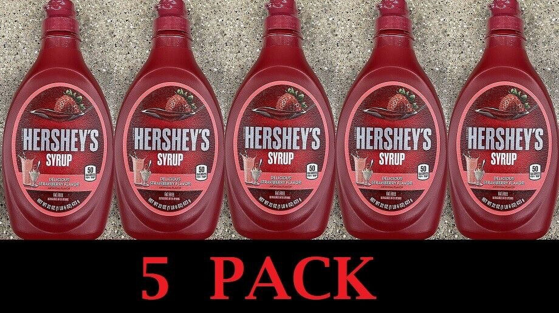 5x Hershey's Delicious STRAWBERRY Flavor Syrup 22 Oz Bottle - FATE FREE ...