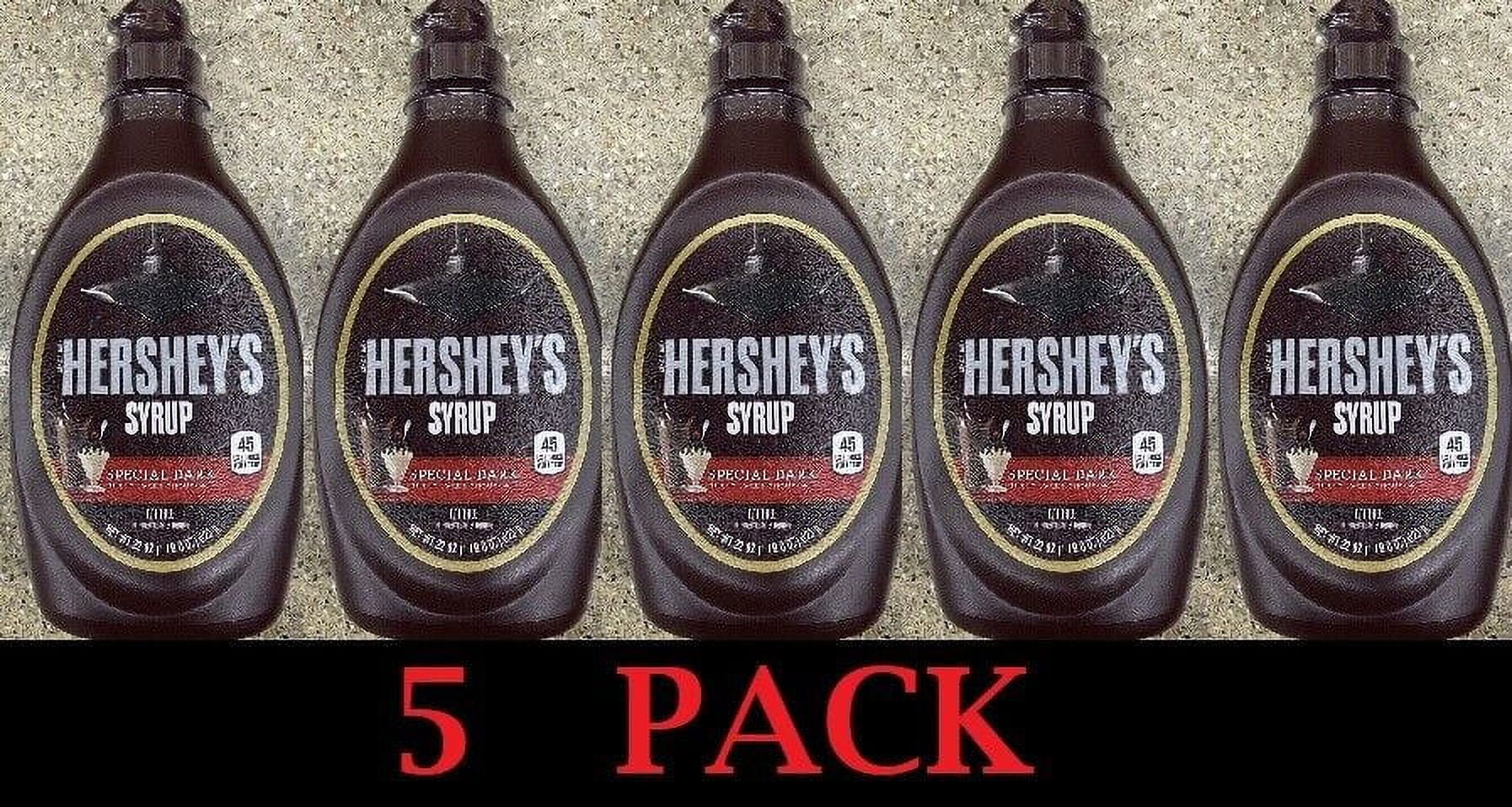 5x Hershey's SPECIAL DARK Mildly Sweet CHOCOLATE Syrup 22 Oz Bottle - 5 ...