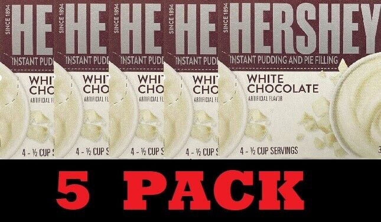 5x Hershey's WHITE CHOCOLATE Instant Pudding & Pie Filling Dessert Mix ...