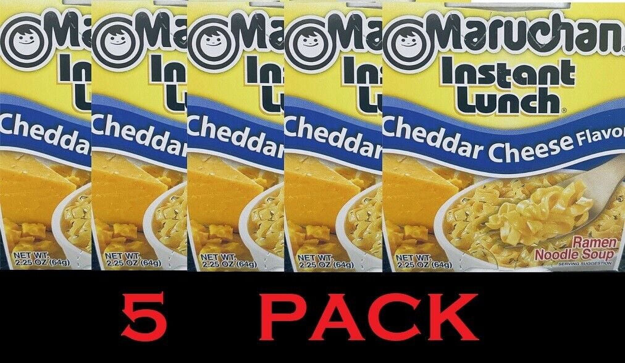 5x Maruchan Instant Lunch Ramen Noodles CHEDDAR CHEESE Soup Cups 2.25 ...
