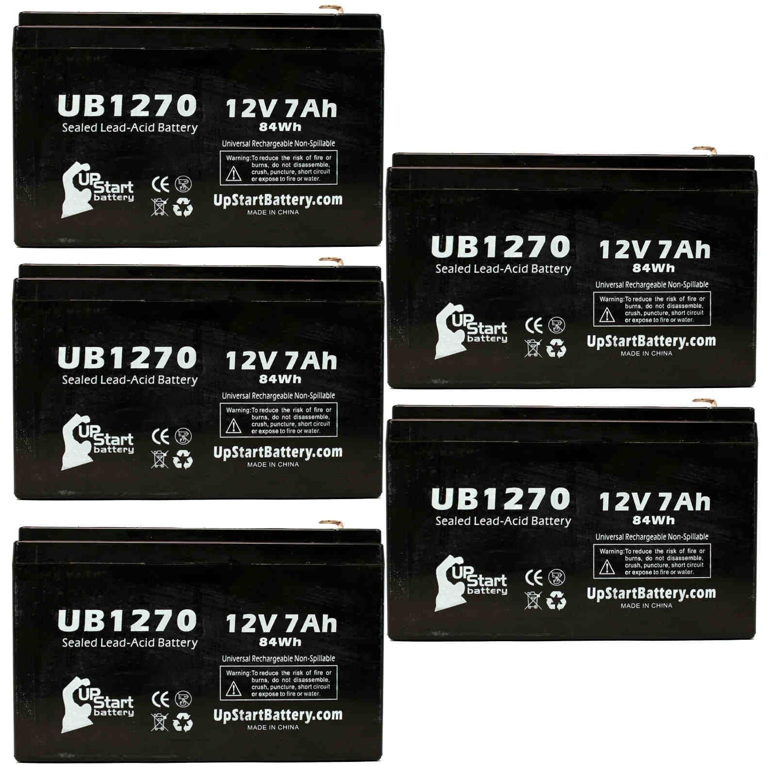 5x Pack - Compatible Altronix AL62412CX Battery - Replacement UB1270 ...