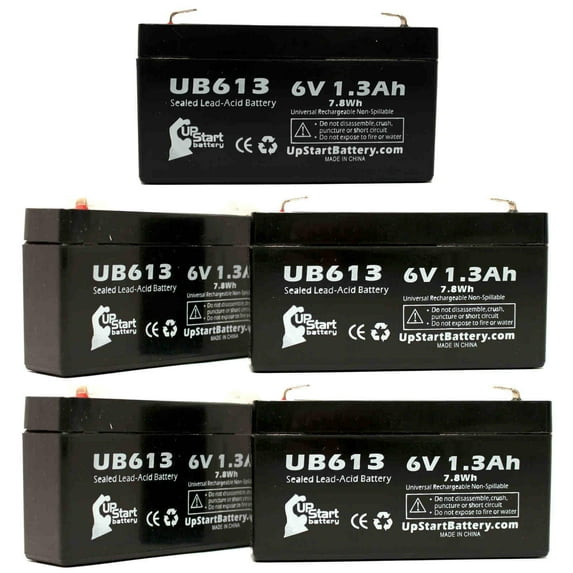5x Pack - Compatible CAS MEDICAL 2001 Battery - Replacement UB613 ...