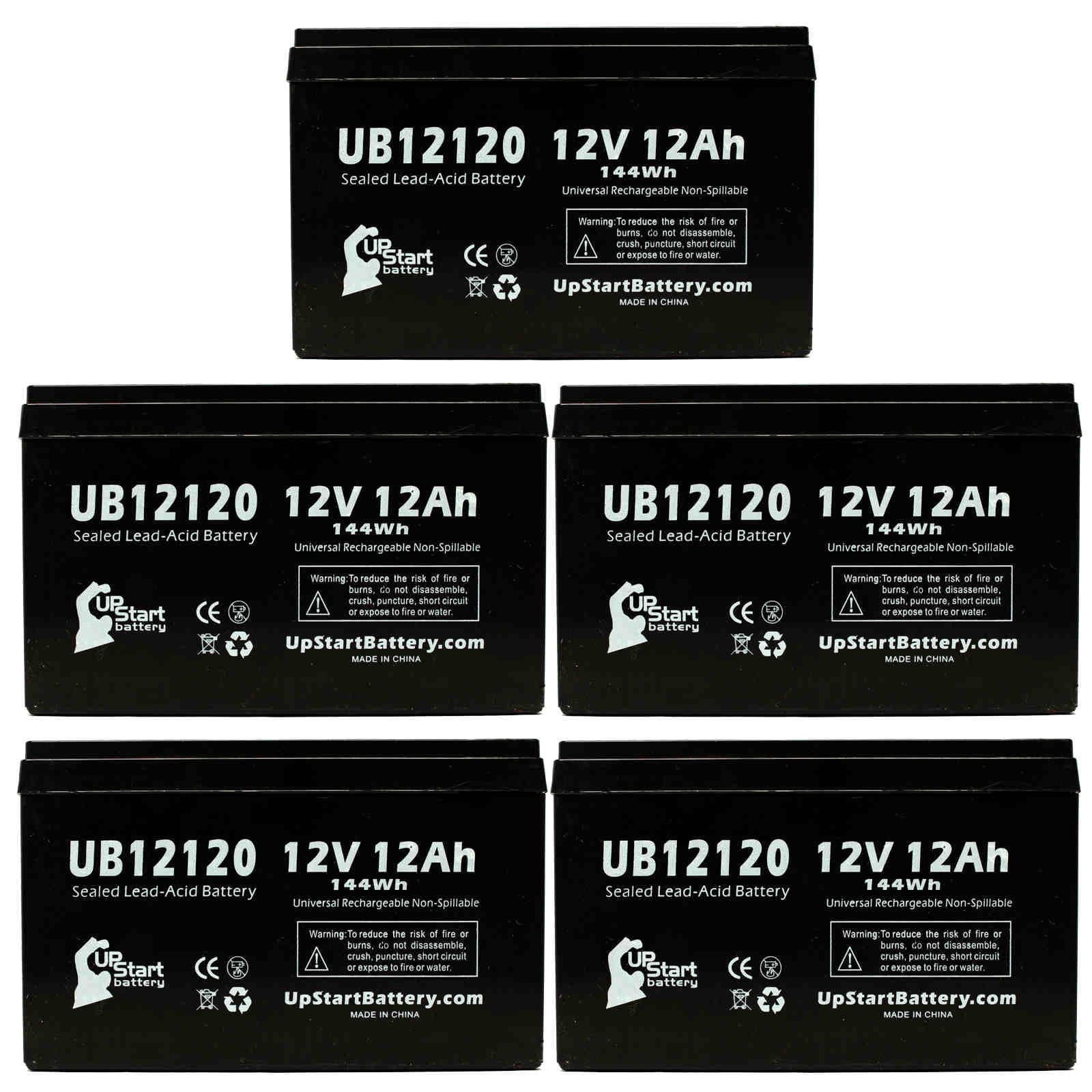 5x Pack - Compatible Mongoose CBAL24V450 Battery - Replacement UB12120 ...