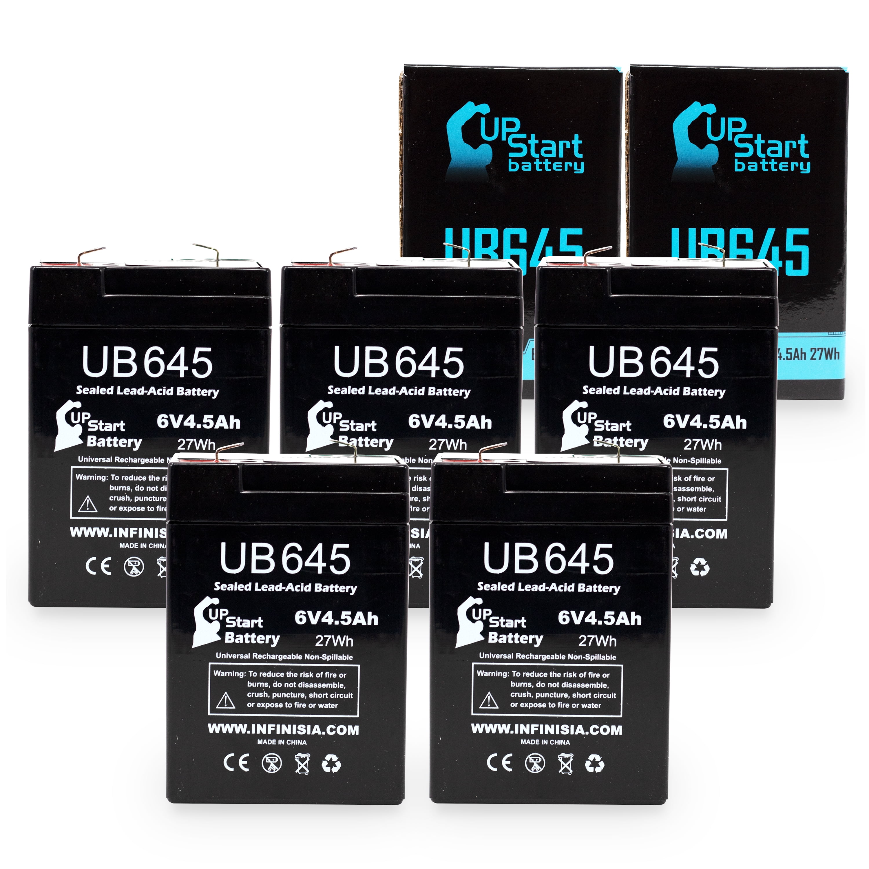 5x Pack - Compatible Sure Light 4C1 Battery - Replacement UB645 ...