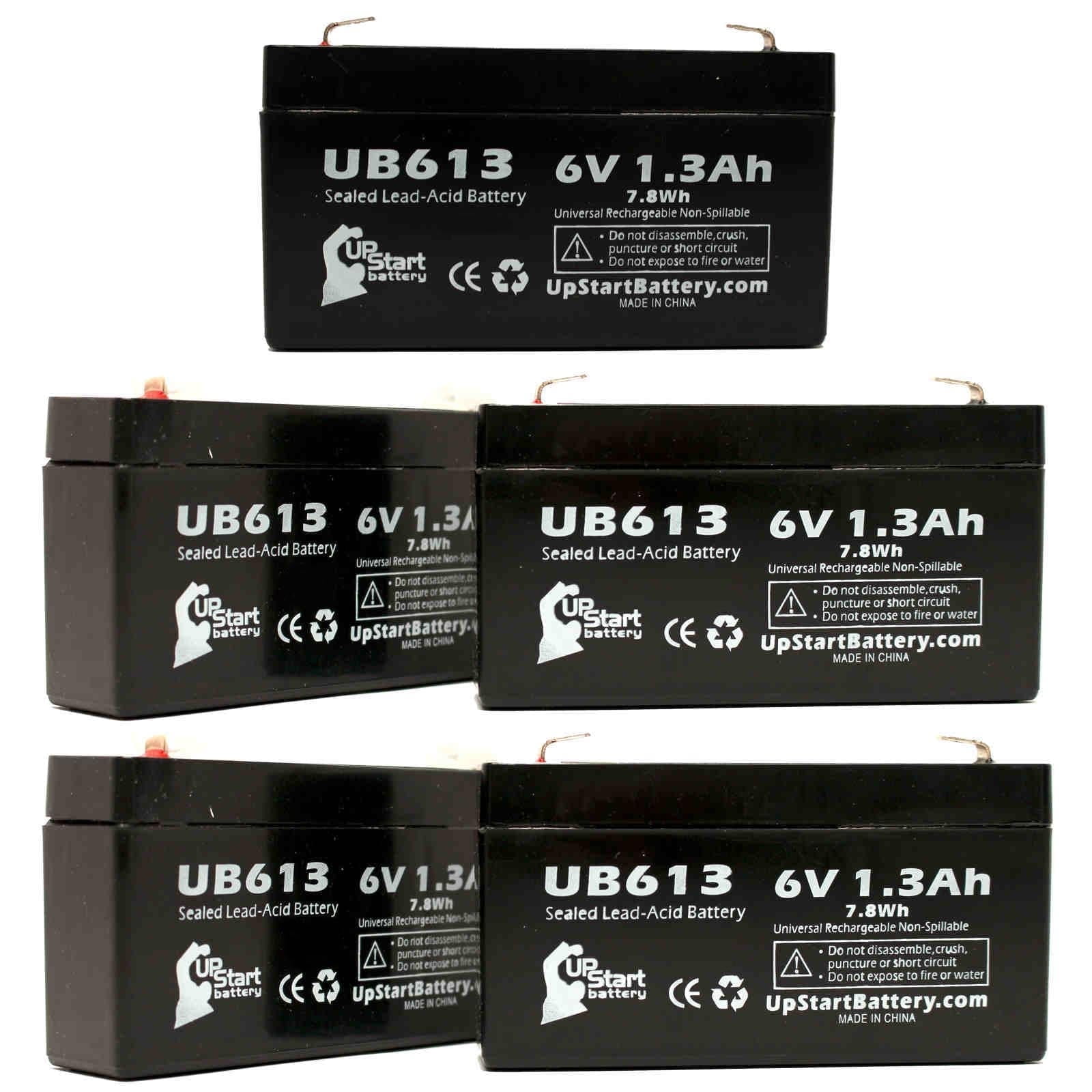 5x Pack - WERKER WKA6-13F Battery Replacement - UB613 Universal Sealed ...