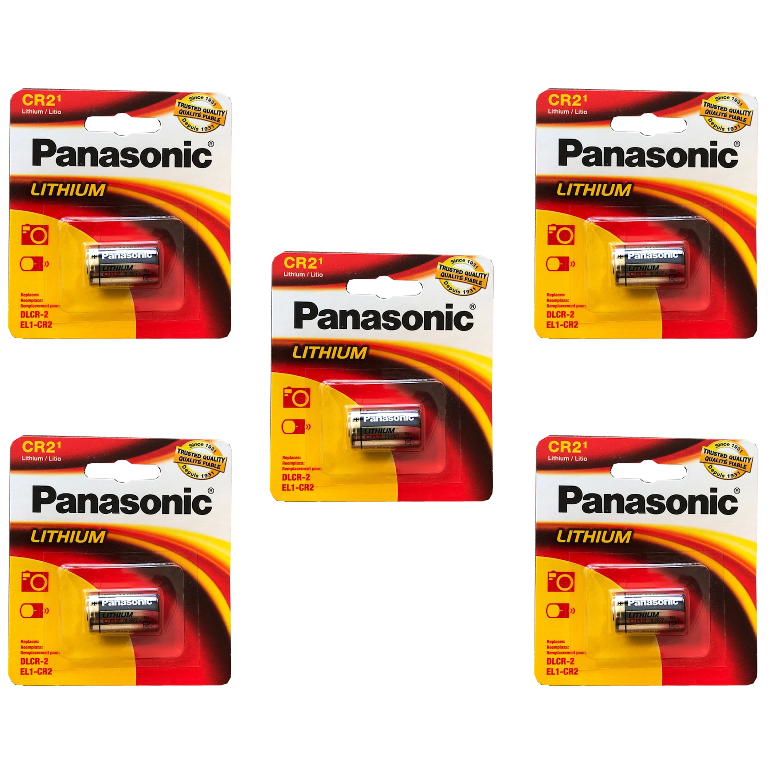 5x Panasonic 3V CR-2 Photo Battery Compatible with 5046LC CR1025 RLCR2 ...