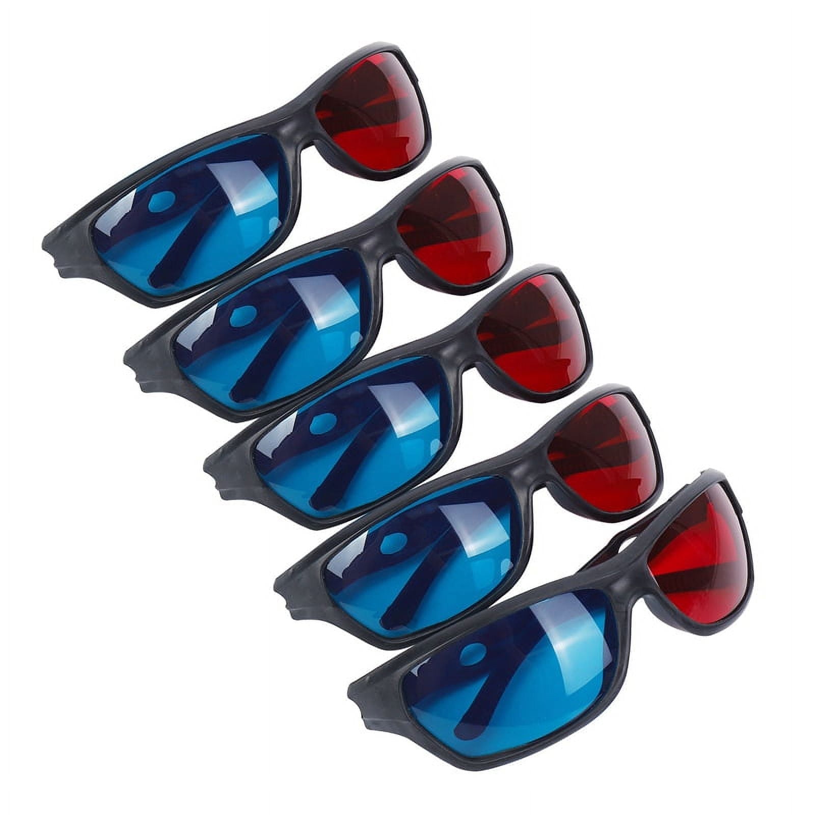 5 Pack Red/Blue Anaglyph 3D Glasses, Foldable Design - Walmart.com