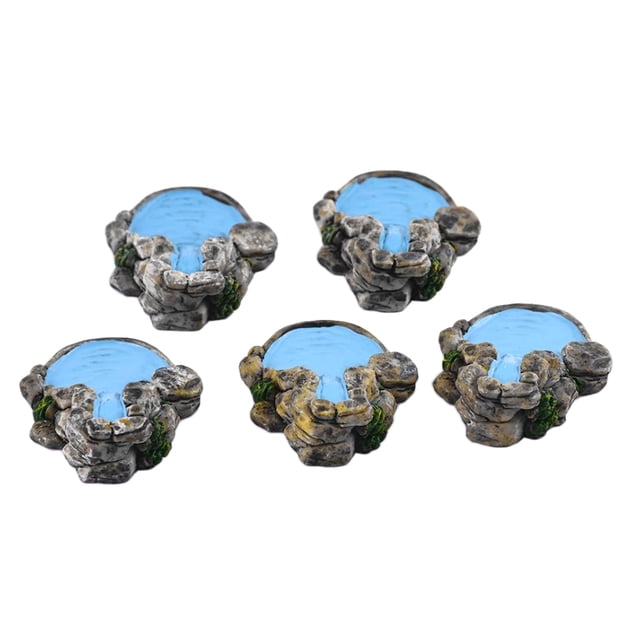5x Resin Model Dioramas Natural Scenery Mountain Stream Landscaping ...