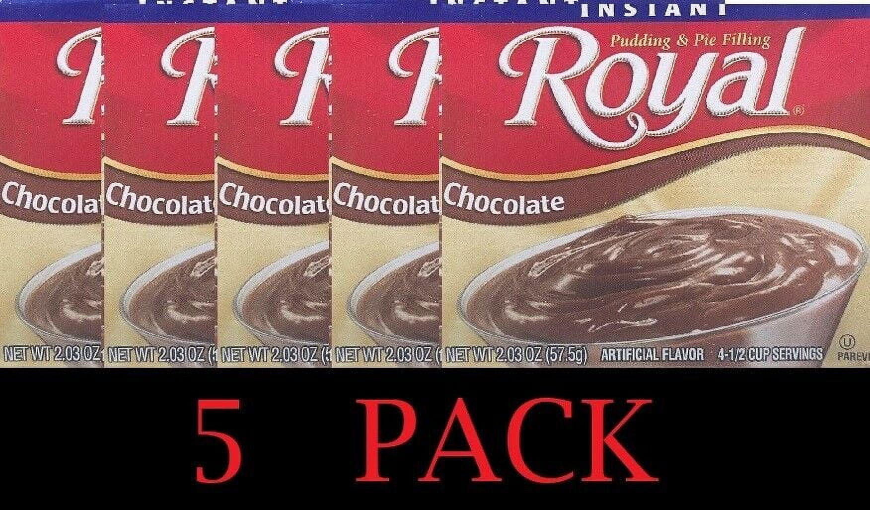 5x Royal CHOCOLATE Instant Pudding & Pie Filling Mix Dessert 2.03oz Box ...